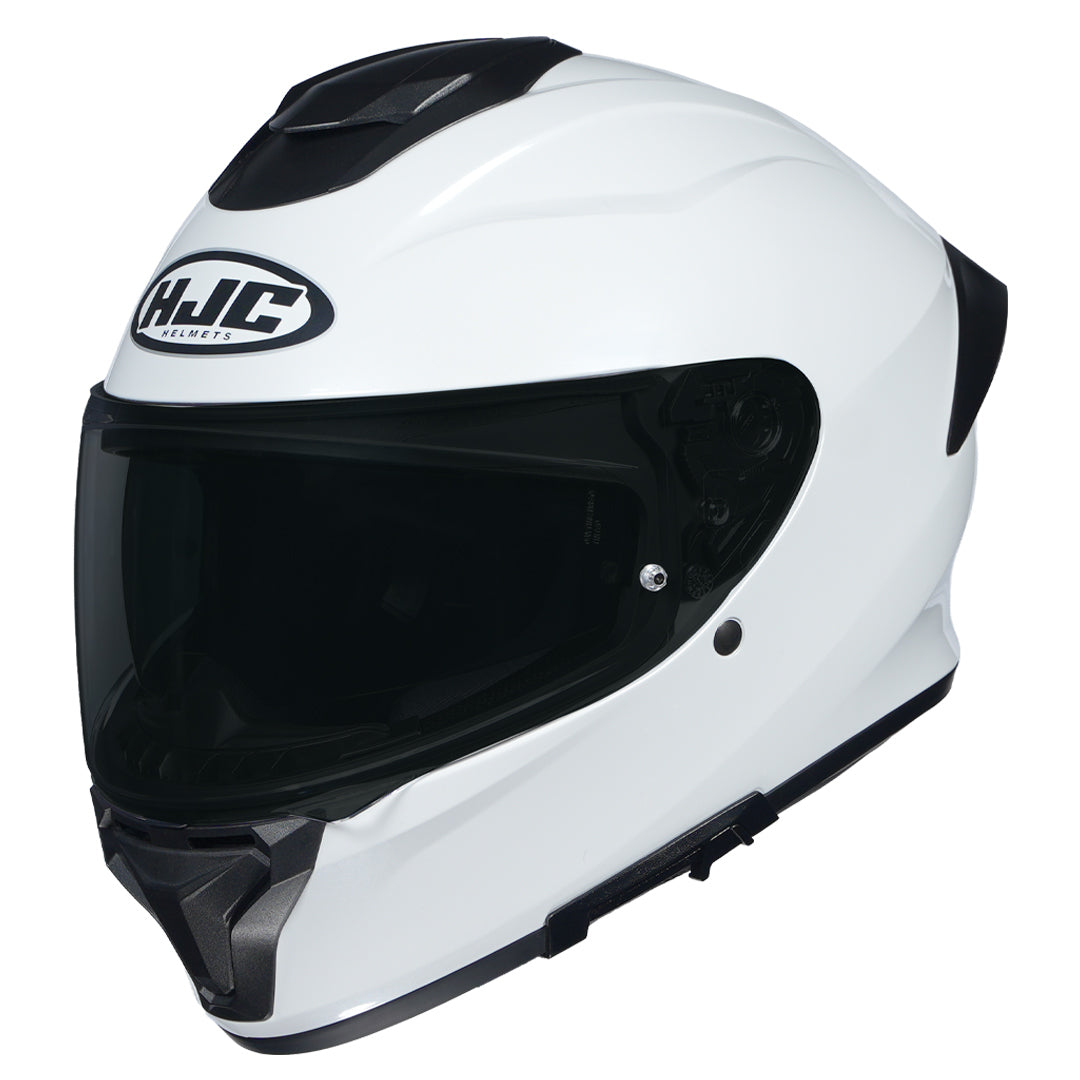 HJC C71 (C7X) Solid Pearl White Helmet | Premium Full-Face Helmet ...