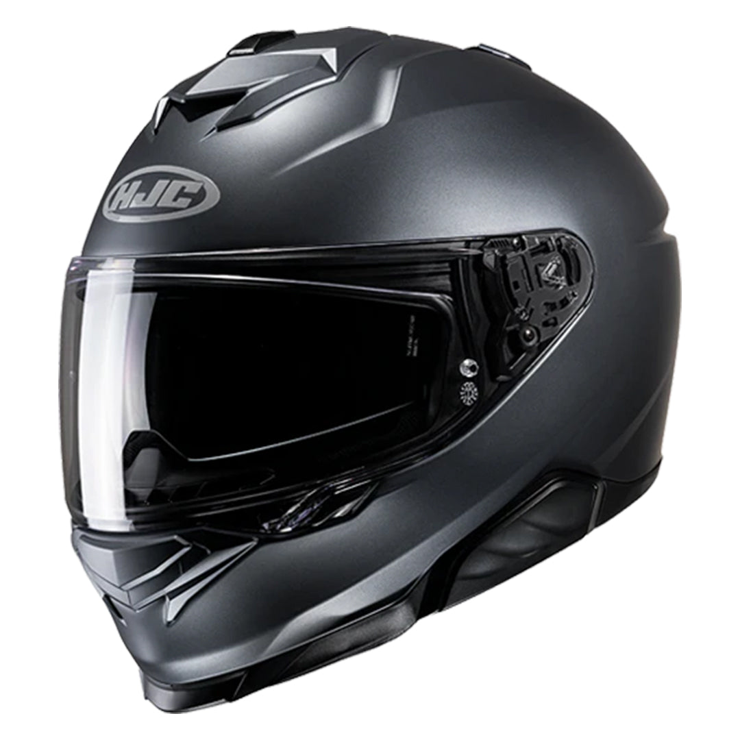 HJC I71 Solid Semi-Flat Anthracite Helmet | ECE 22.06 Certified Helmet ...