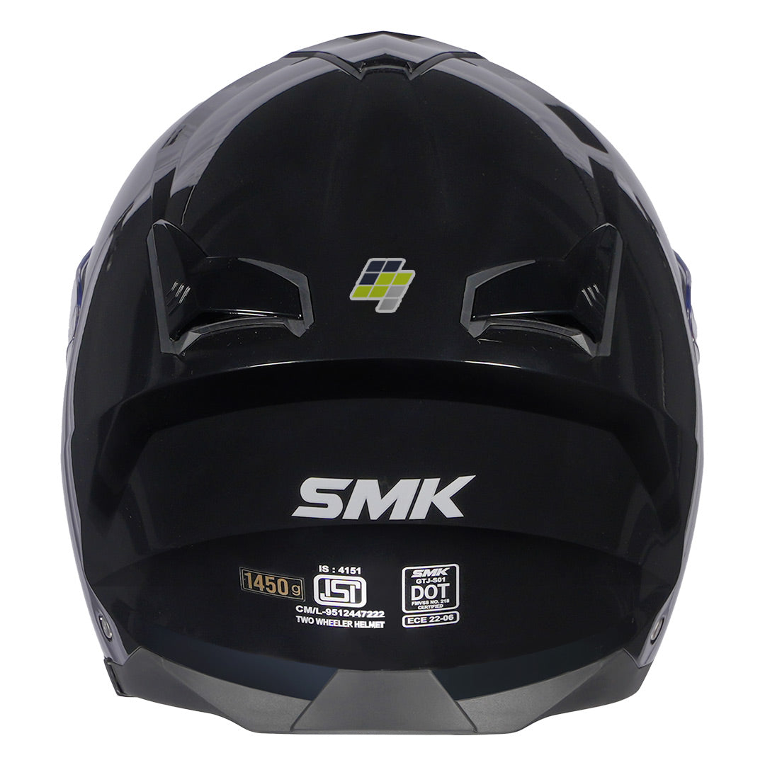 SMK GTJ Open-Face Solid Helmet | Half-Face Helmet with Sun Visor ...