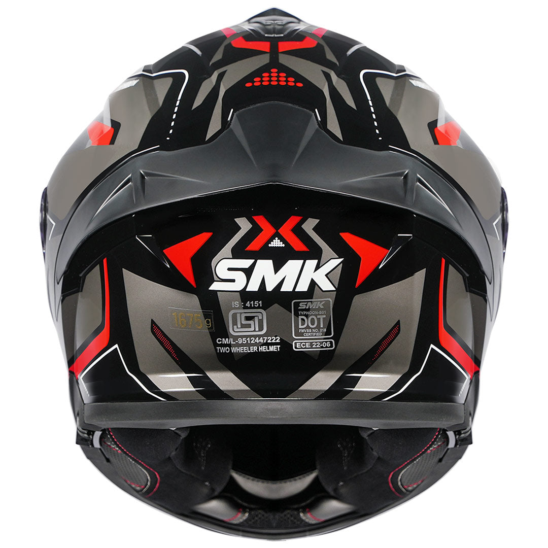 SMK Typhoon Azonix Helmet | With Sun Visor & Pinlock – PowerSports