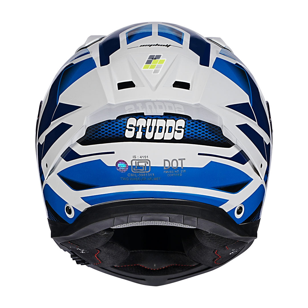 STUDDS Helios Asphalt Helmet | With Sun Visor & Anti-Fog 100 – PowerSports